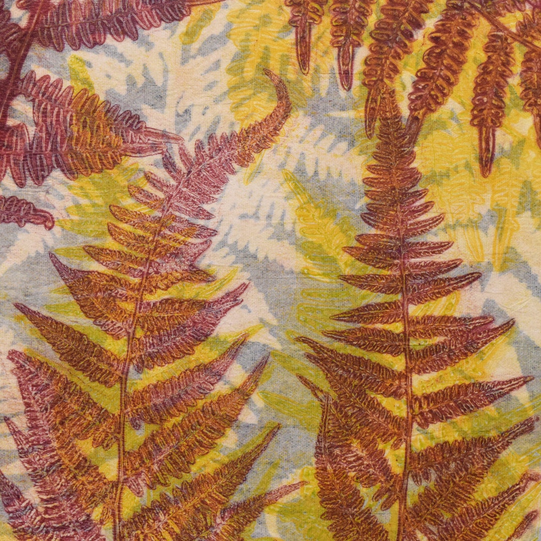 Downloadable Art Printable Ferns in Warm Colors Collage Botanical ...