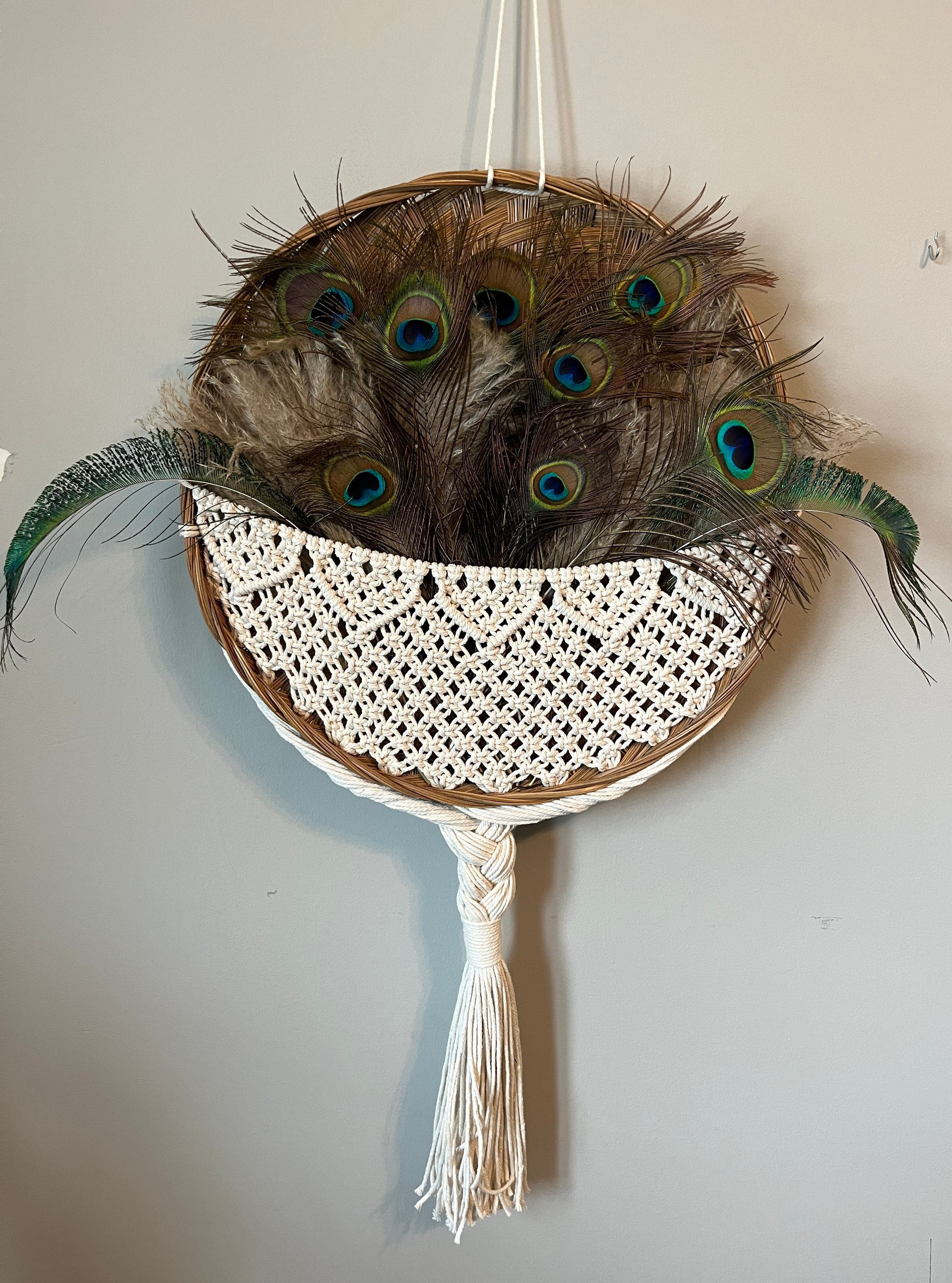 Large Macrame Wall Basket/ Boho Decor - Etsy