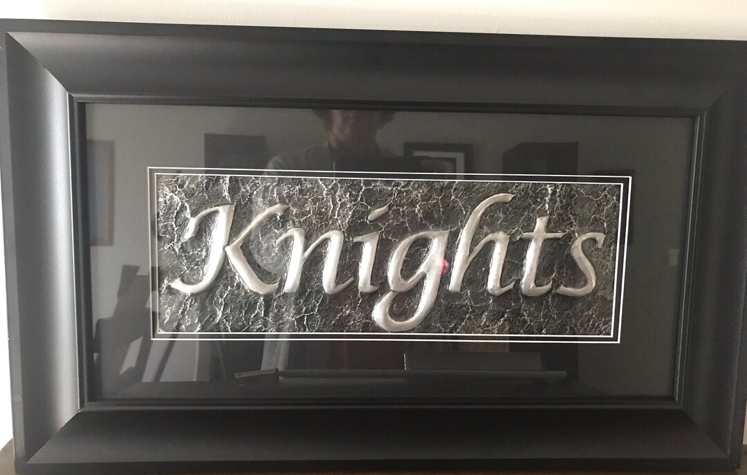 Framed Metal Relief Knights Sign - Etsy