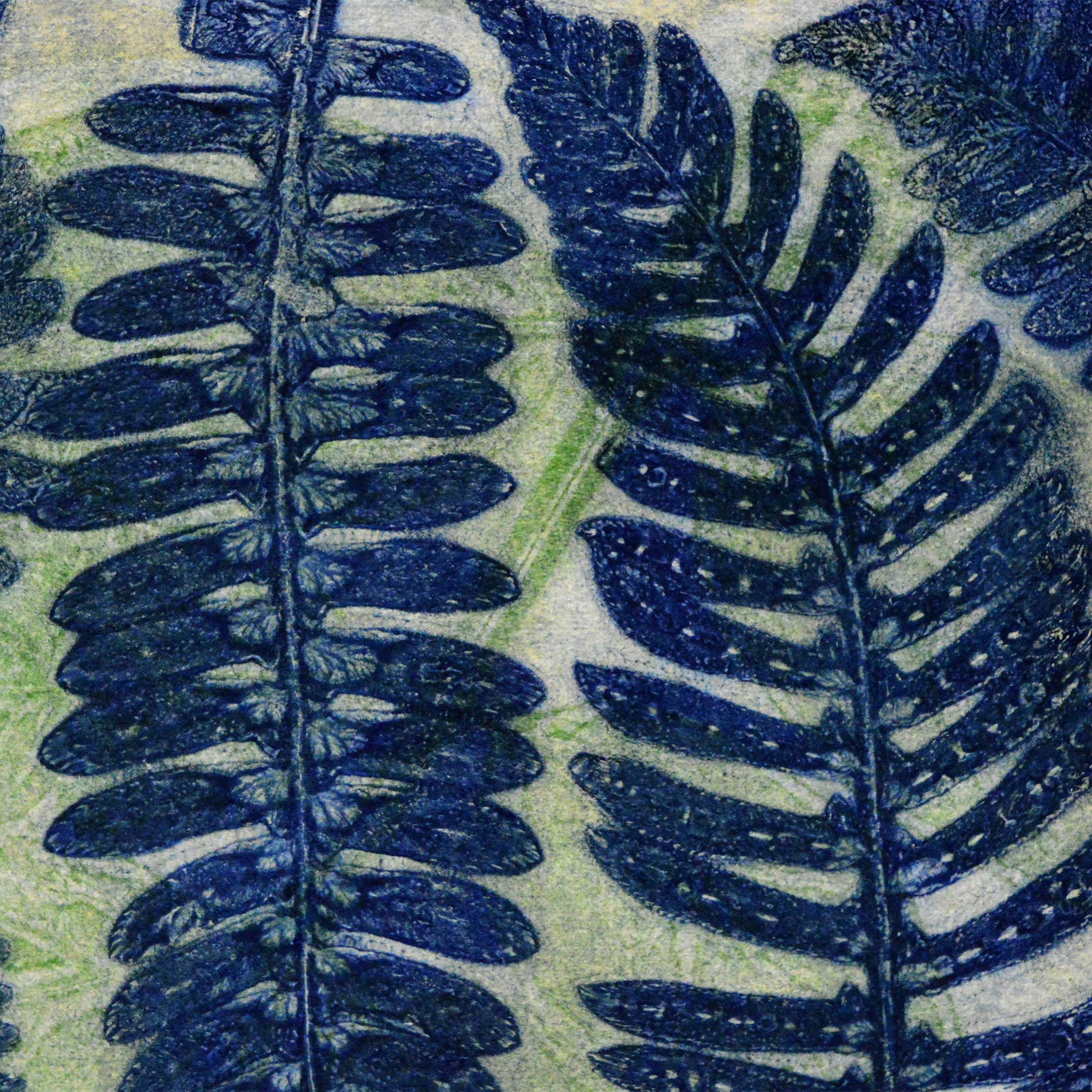 Downloadable Art Print Blue Fern Botanical Home Decor - Etsy Denmark