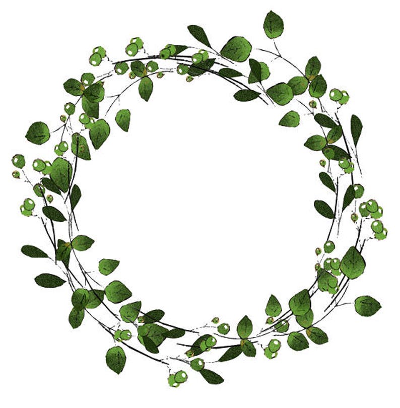 Greenery Printable Wreath Printable Watercolor Wreath - Etsy