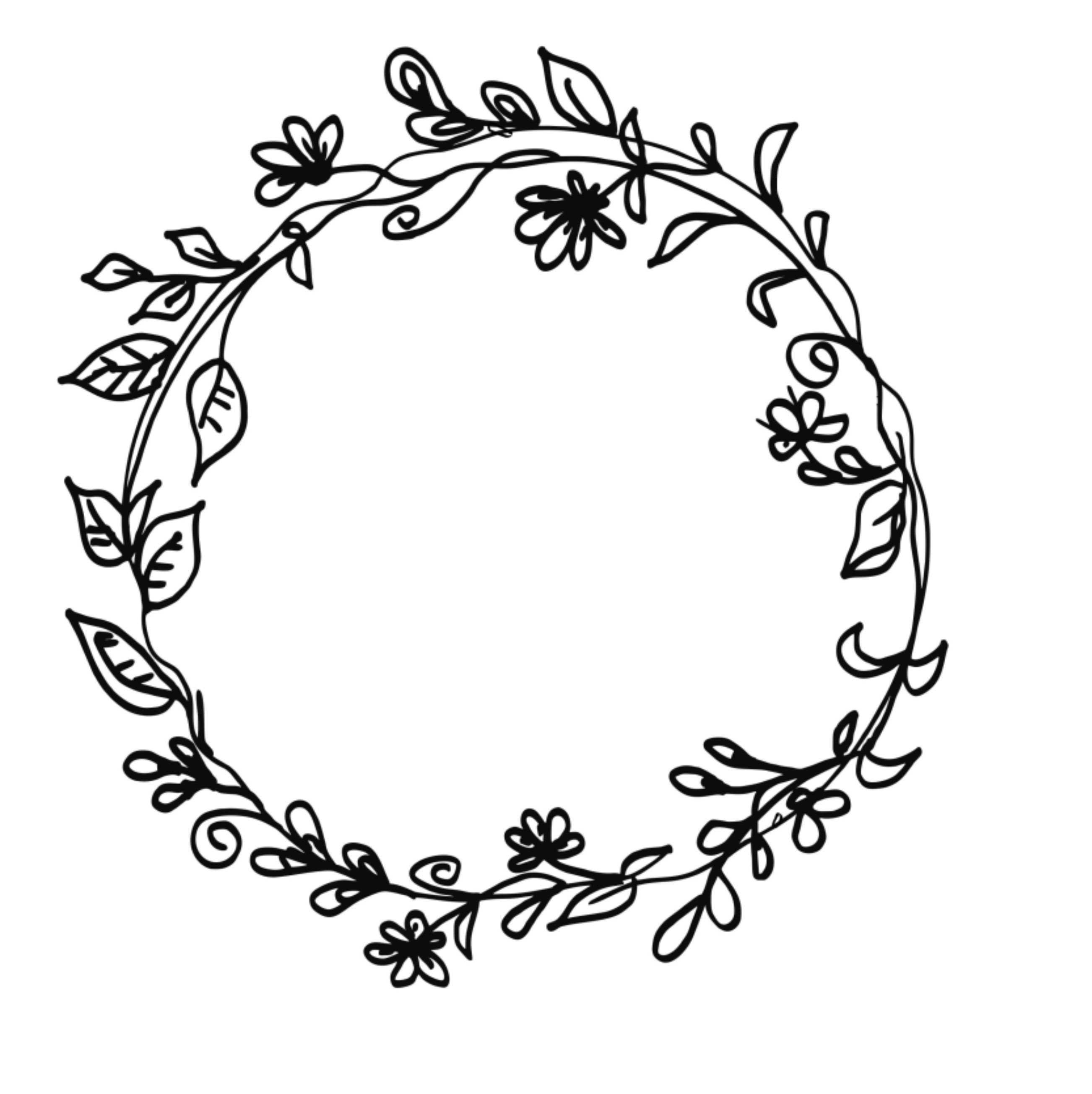 Wreath Clip Art Free Black And White