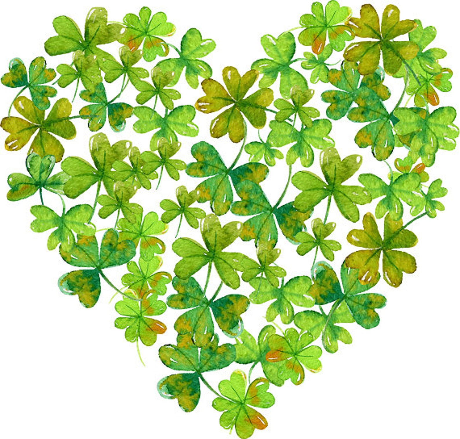 Clover Clipart Lucky Shamrock St.patrick's Day Clipart - Etsy
