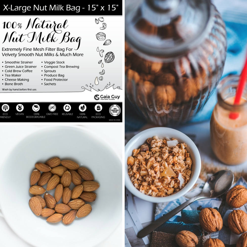 2 Extra-large Nut Milk Bags 15 X 15 Organic - Etsy