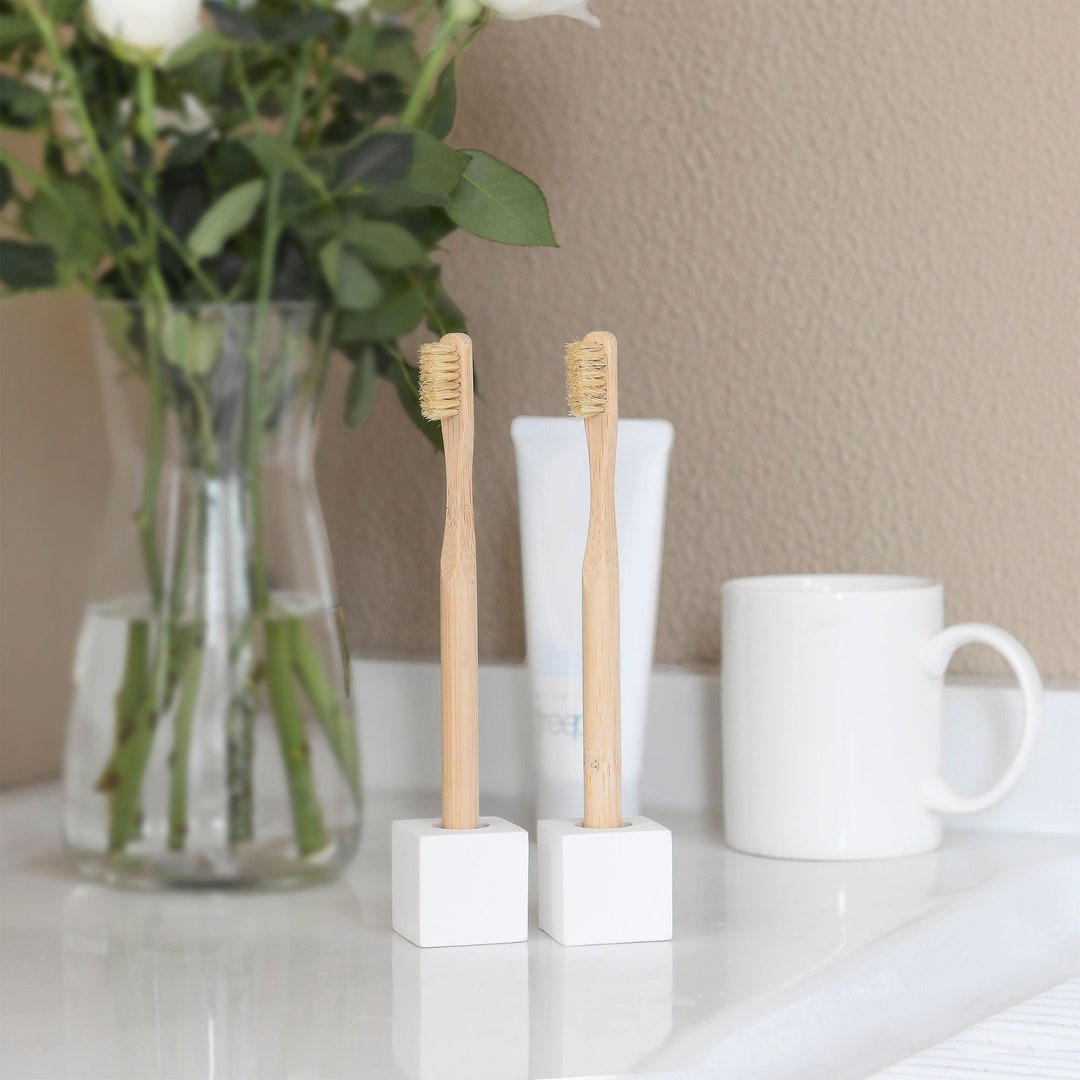 Single Toothbrush Holder: Plastic-free, and Minimalist Toothbrush Stand ...