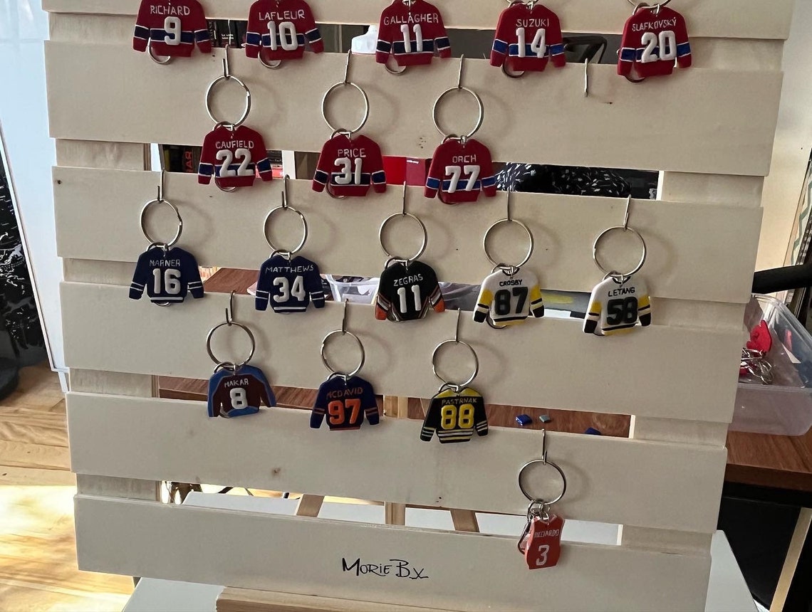 Keychain Player of Your Choice! Hockey Jersey, NHL, PWHL, and Others ...