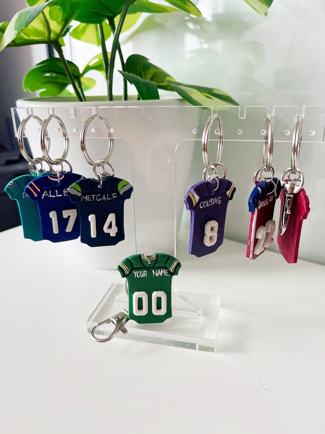 Keychain Player of Your Choice! American Football Jersey, NFL, CFL and ...