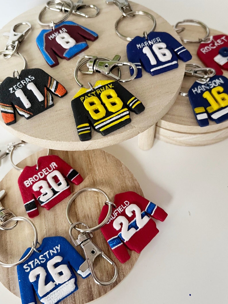 Keychain Player of Your Choice! Hockey Jersey - Etsy