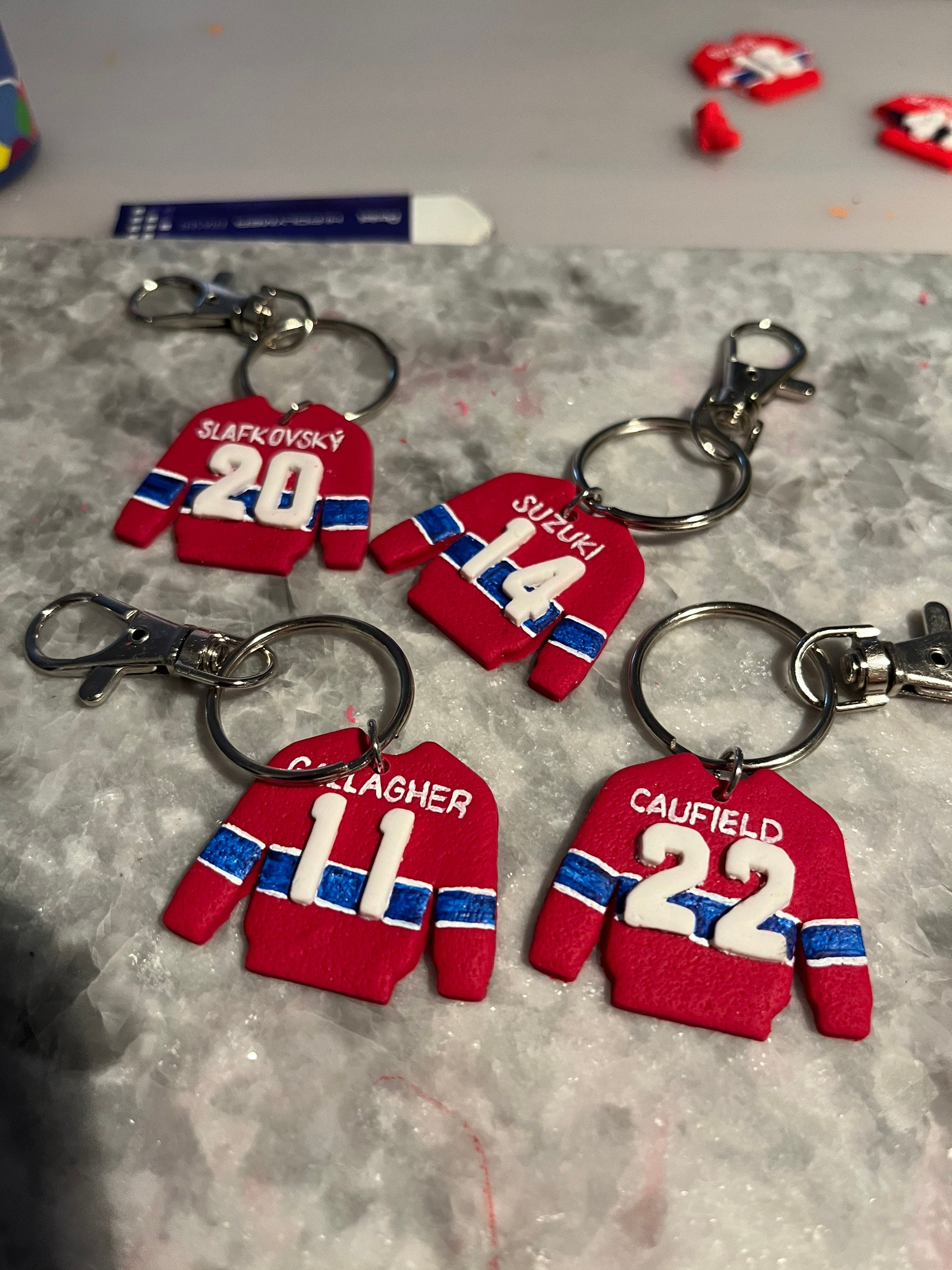 Keychain Player of Your Choice! Hockey Jersey, NHL, PWHL, and Others ...