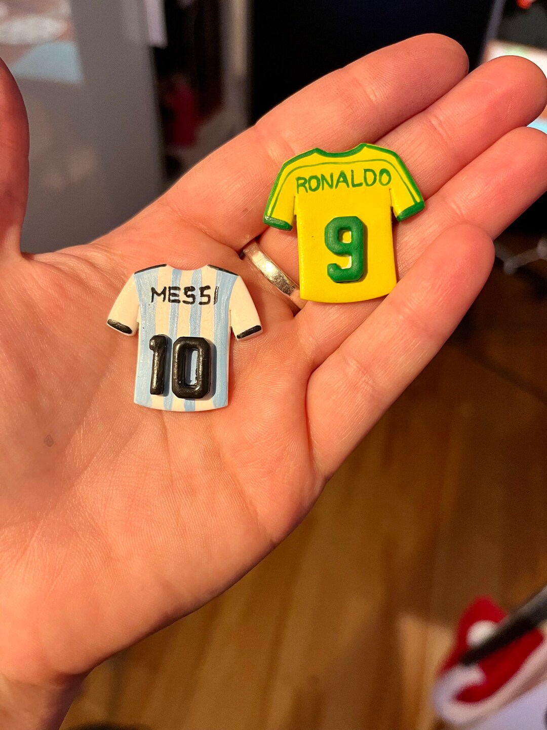 Magnet Player of Your Choice! Soccer (football) Jersey, Hand Painted - Etsy