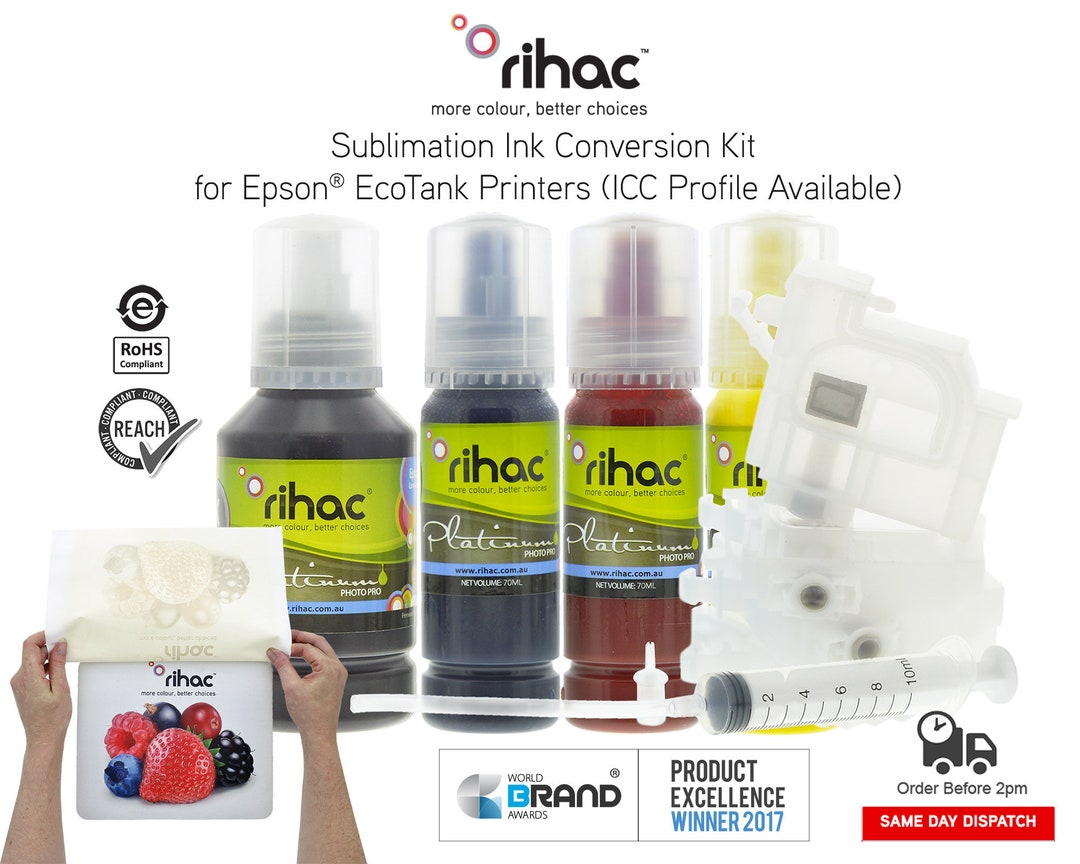 Ecotank 502 Sublimate Conversion Kit 4 X Sublimation Inks 4 - Etsy