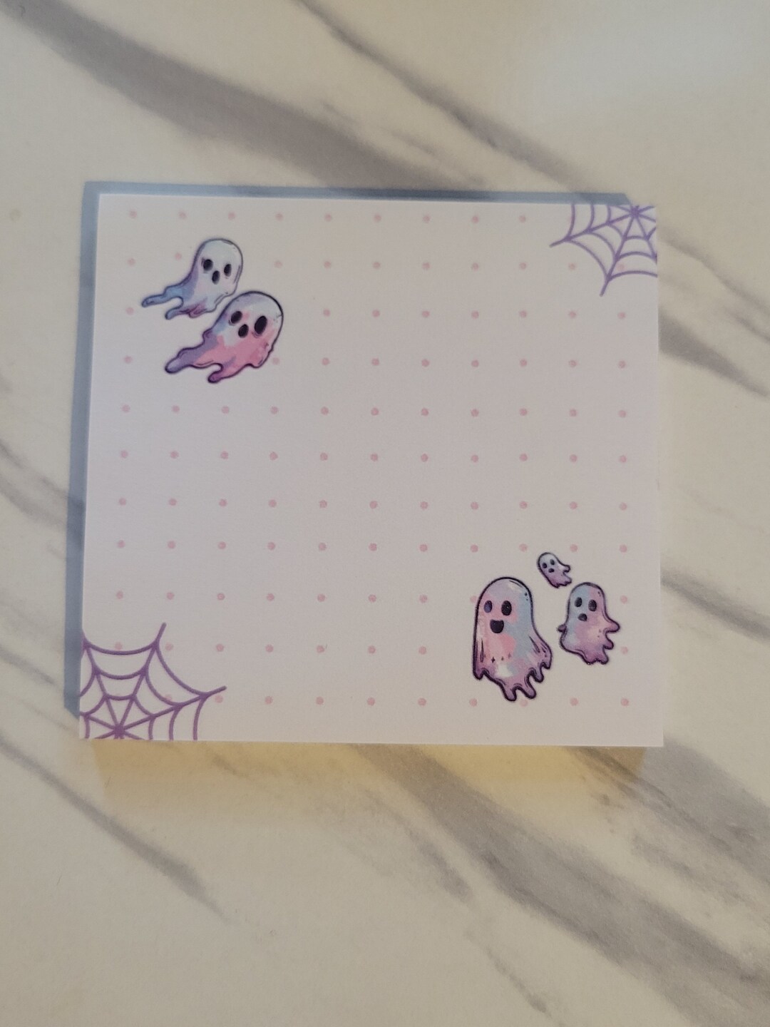 Pastel Ghost Sticky Note Pad - Etsy