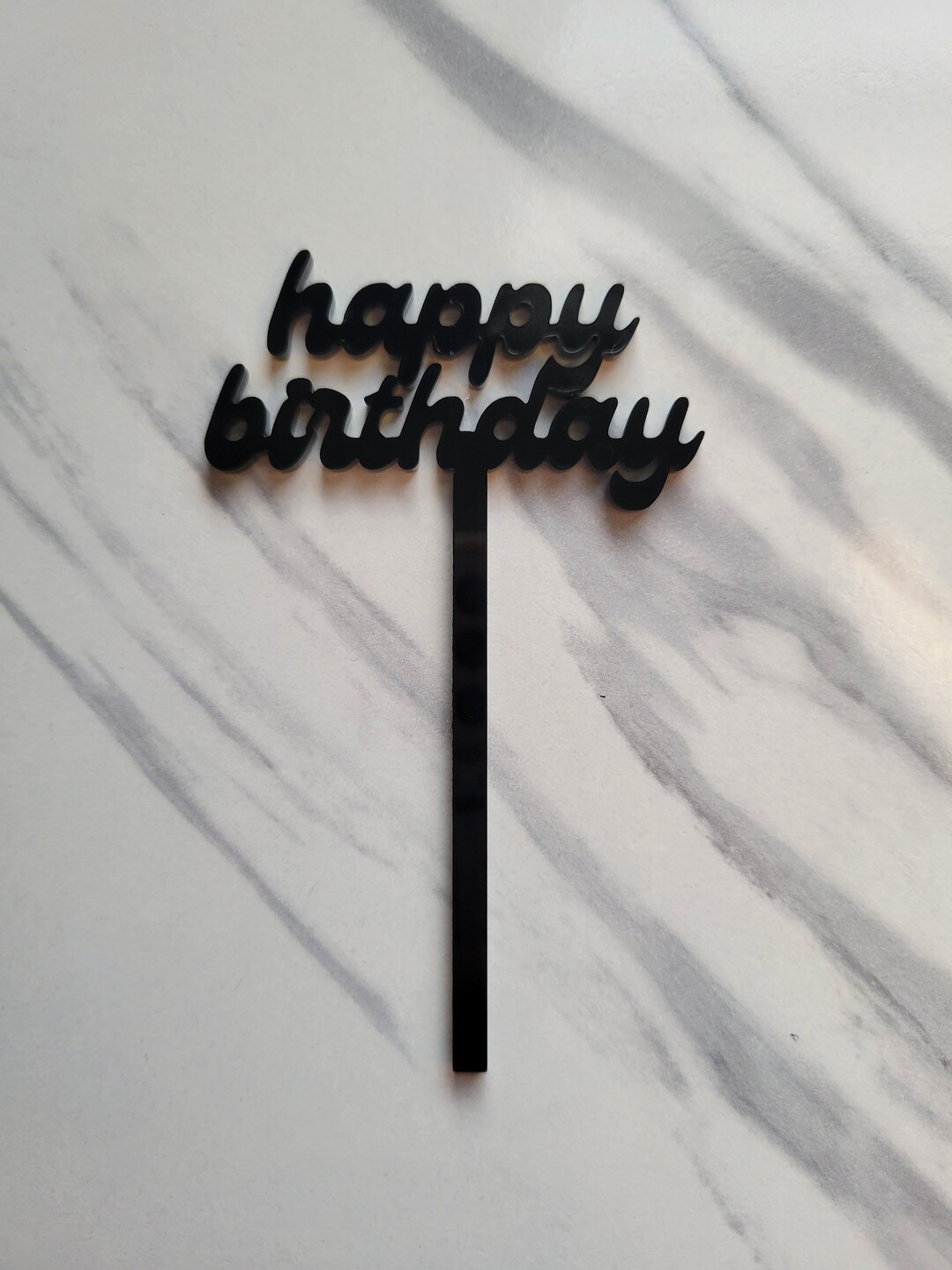 Retro Happy Birthday Cake Pick - Etsy
