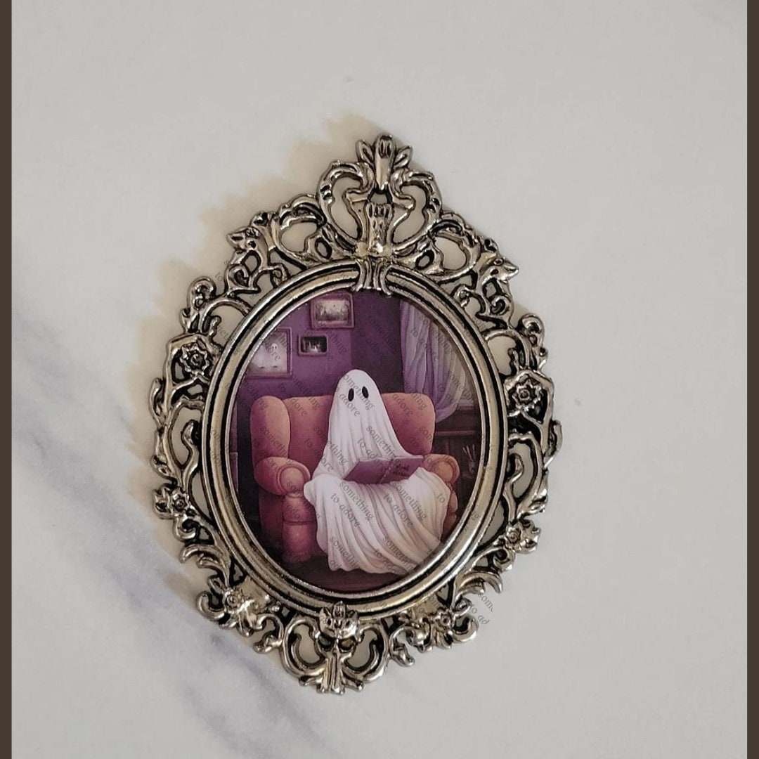 Tiny Baroque Framed Cozy Ghost Portrait 2x3 Inches - Etsy
