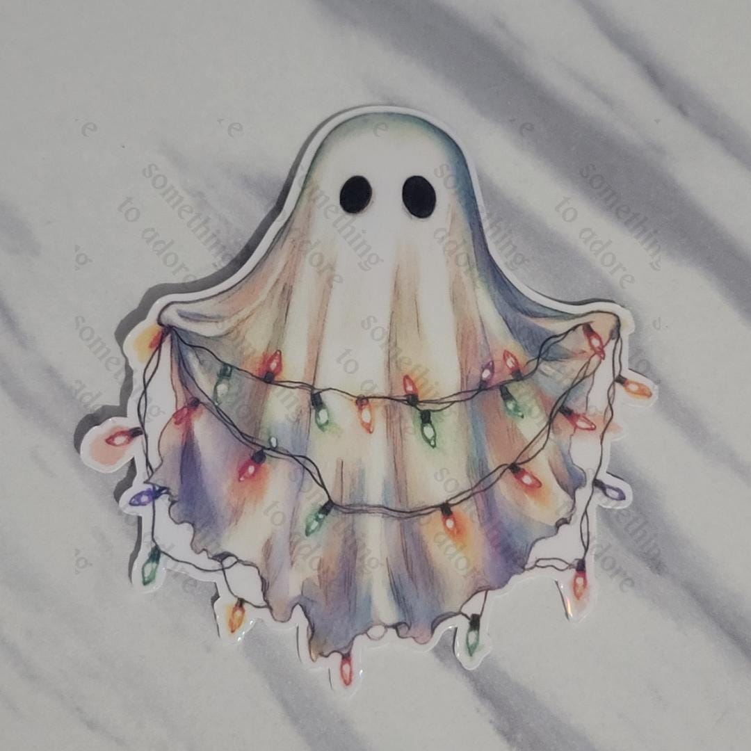 Holo Stained Glass Ghost Sticker - Etsy