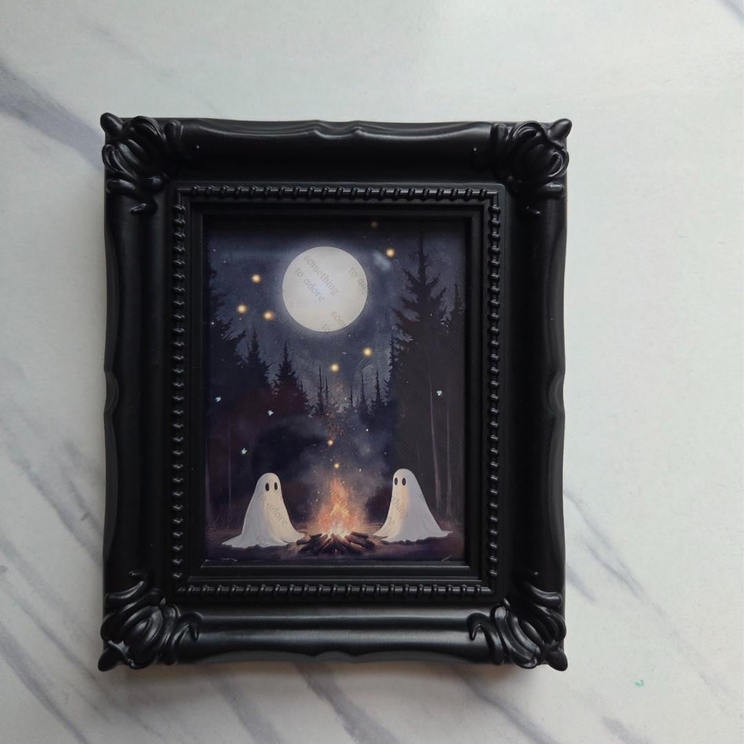 Small Framed Campfire Ghost Portrait - Etsy