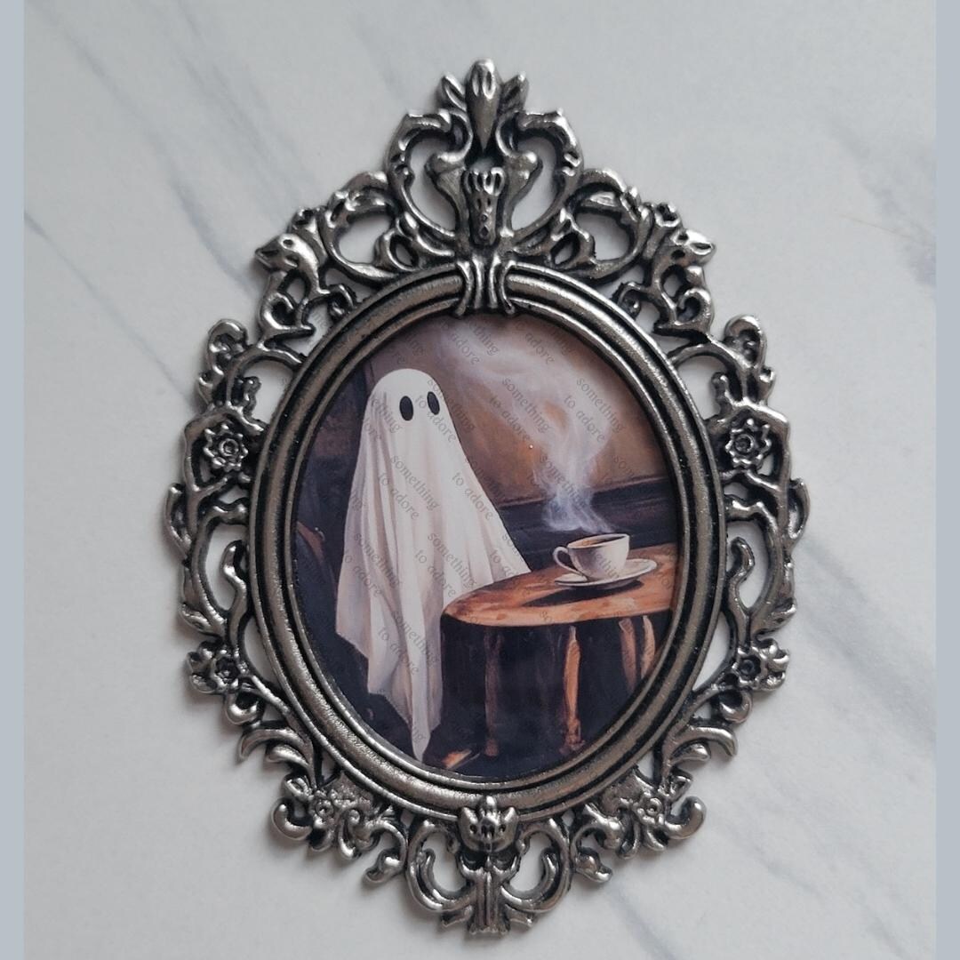 Cafe Ghost Portrait Tiny Baroque Framed 2x3 Inches - Etsy