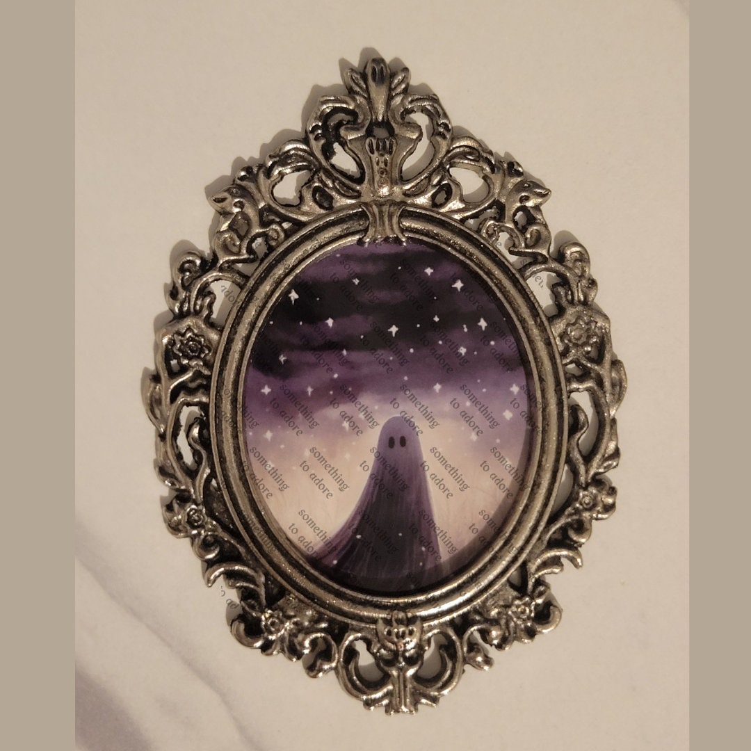 3x2 Inches Tiny Baroque Framed Starry Night Ghost Portrait - Etsy