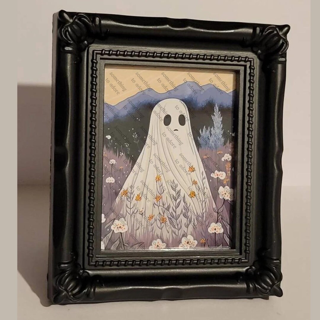 Small Framed Floral Mountain Ghost Portrait - Etsy
