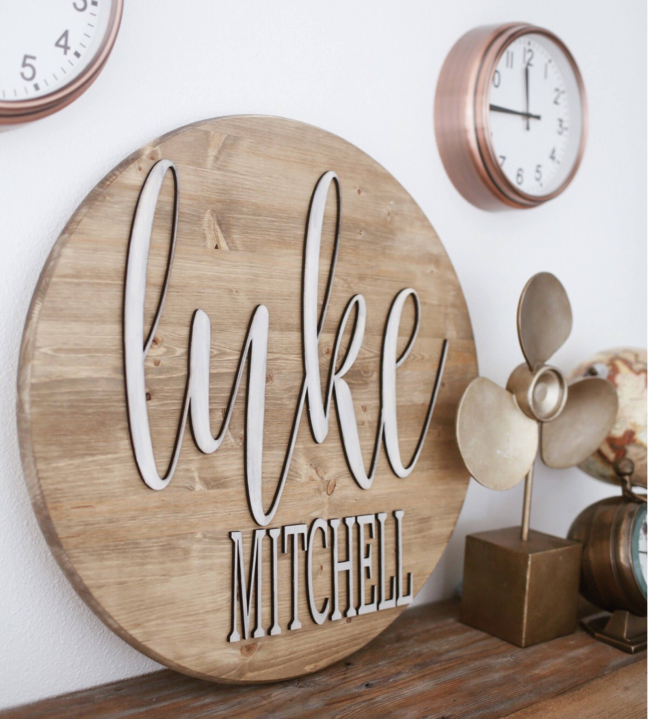 24 Custom Wooden Circle Sign Laser signs wood signs | Etsy