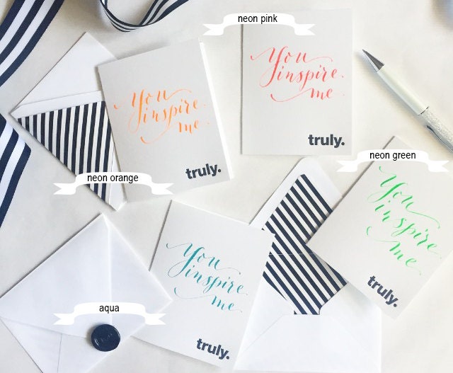 Live Greeting Card - Custom Calligraphy - Letterpress - Celebrate Love ...