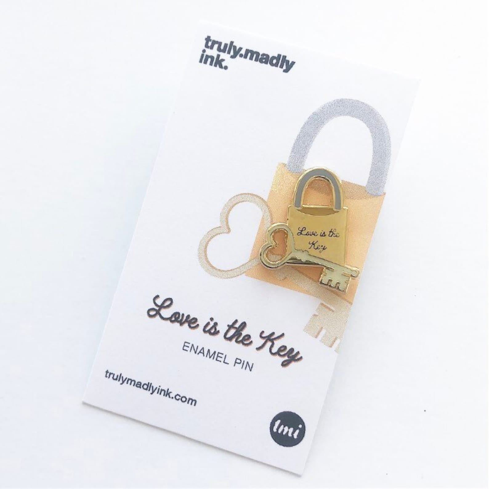 Lock and Key Enamel Pin Love is They Key Enamel Lapel Custom - Etsy