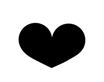 Heart shaped decal | Etsy