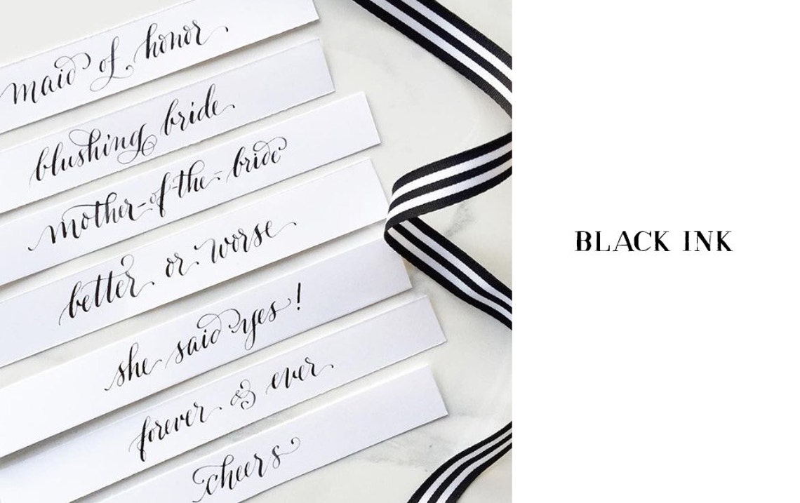 Custom Calligraphy Paper Scrolls Handwritten Party Favors - Etsy