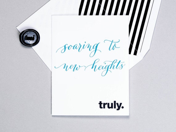 Soaring to New Heights Greeting Card Stationery Calligraphy | Etsy