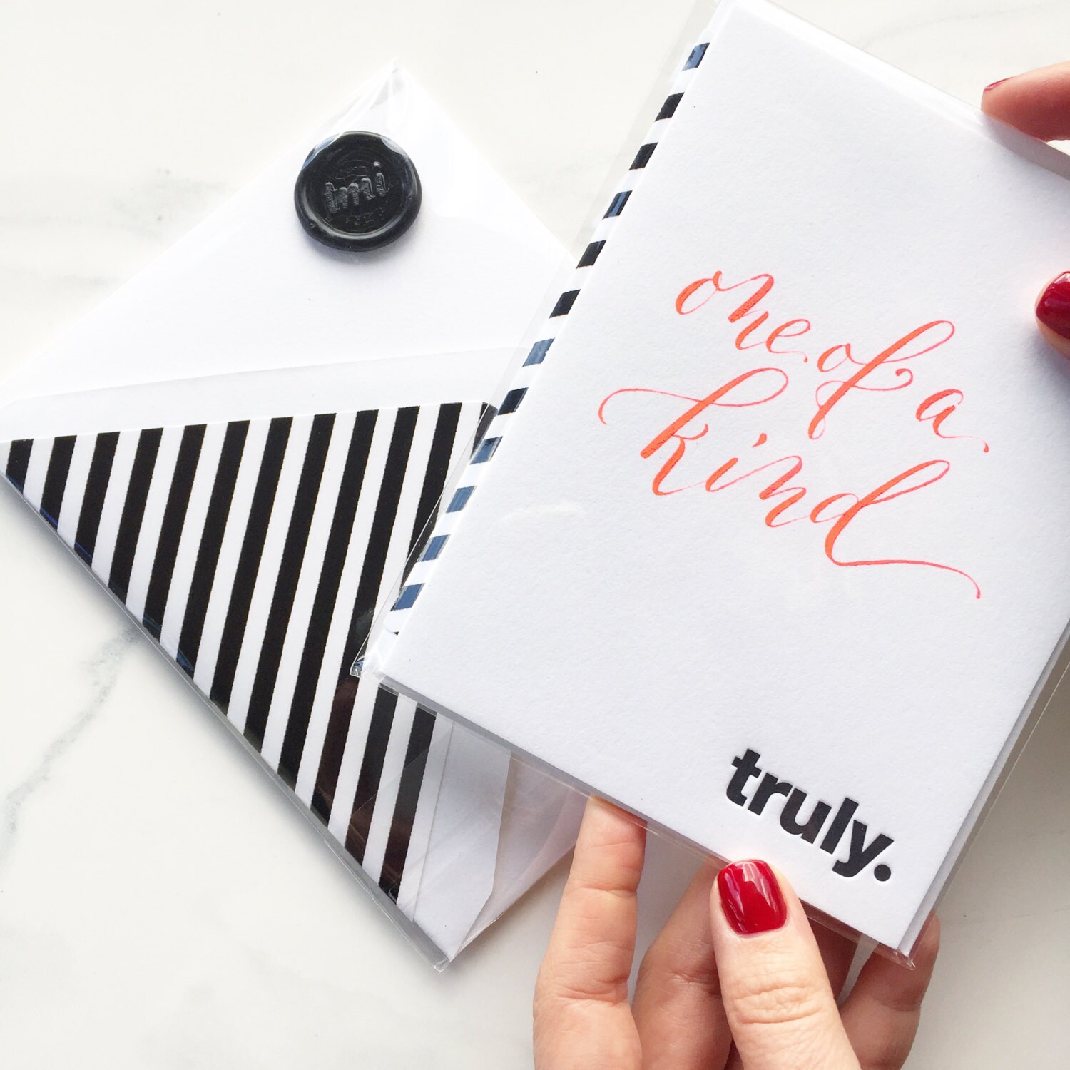 Live Greeting Card Custom Calligraphy Letterpress - Etsy