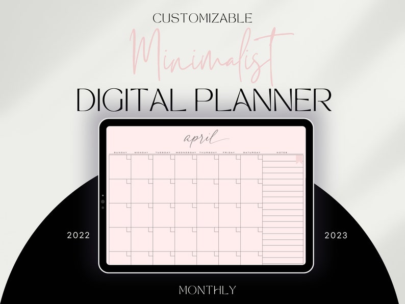Digital Calendar, iPad Calendar, Digital Monthly Planner, Goodnotes ...