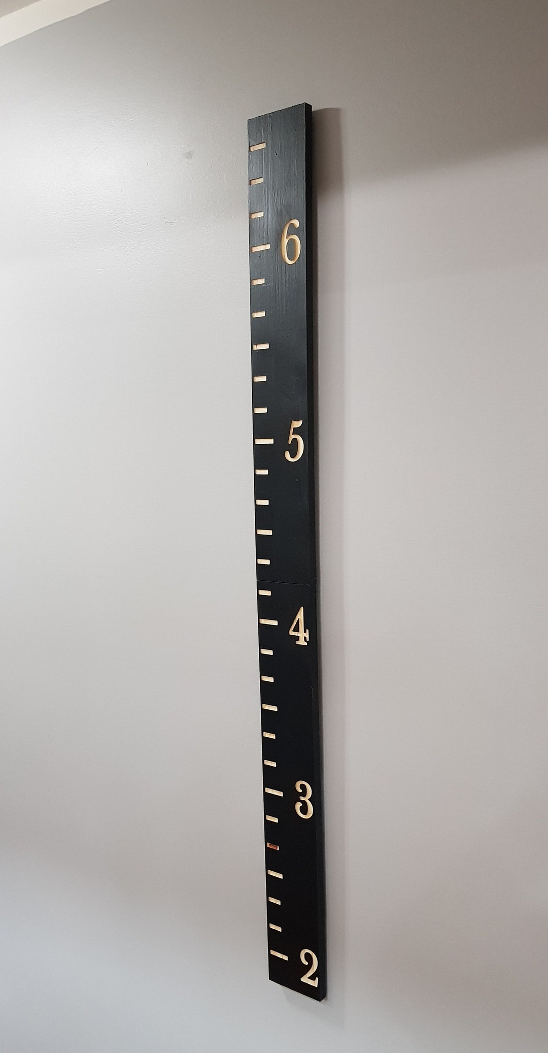 Chalkboard Growth Chart Ruler *IMPERIAL* | Engraved Family Name Ruler ...