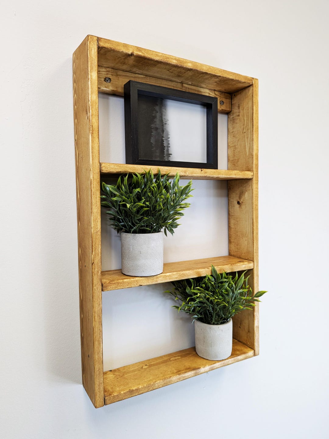 Handmade Wooden Display Shelf | Rustic Wall Shelf | Custom Wood Shelf ...