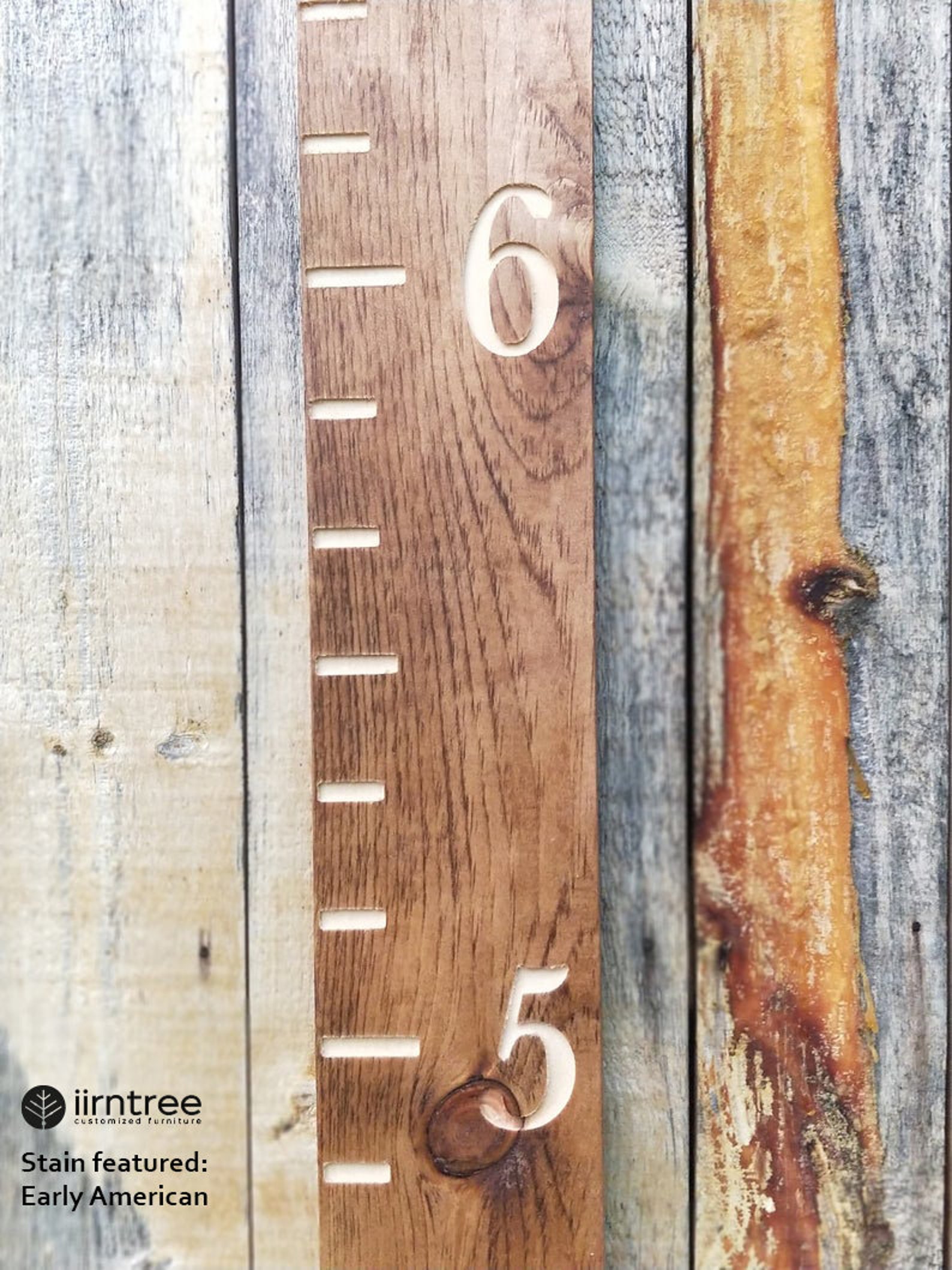 Growth Chart Ruler Wall Ruler Engraved Ruler Rustic | Etsy