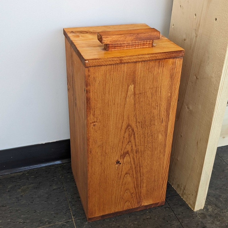 Wood Trash Bin - Etsy