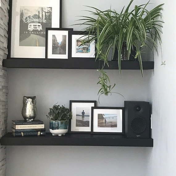Wood Floating Shelf 1.5 inches Thick 9 inches Deep Rustic Shelf Thin Shelf Floating Shelves Farmhouse Shelf Handmade Shelf Etsy