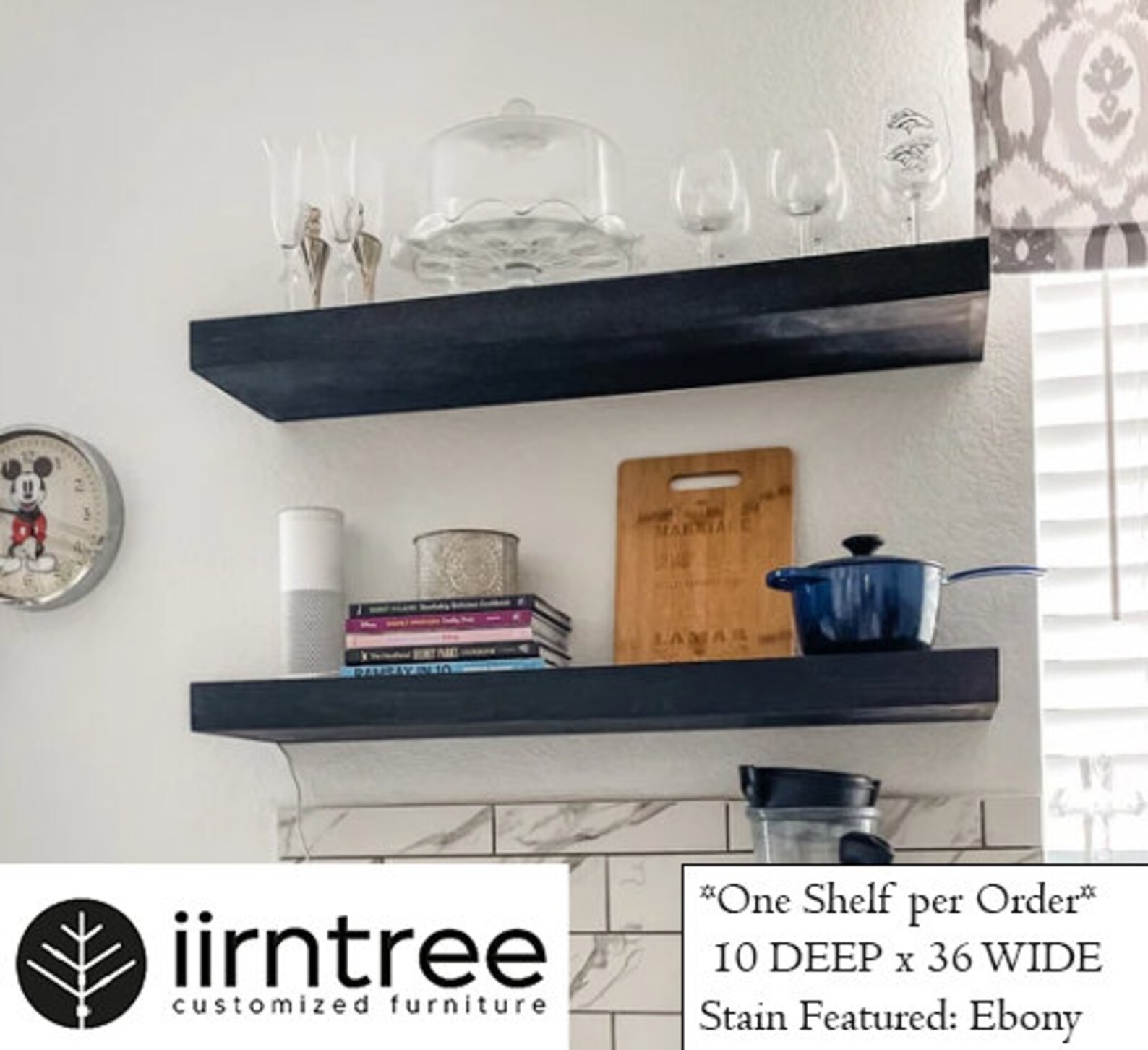 Wood Floating Shelf 3-inches Thick 10-inch Deep Rustic - Etsy