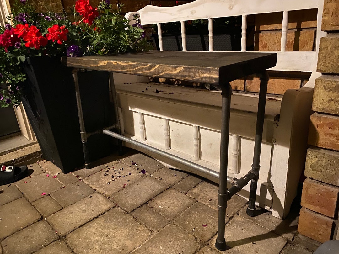 Bamberg Pipe Bench Entryway Bench Farmhouse Bench Rustic Bench Modern ...