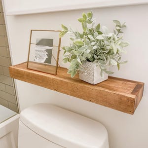 Wood Floating Shelf 8-inches Deep - 2-inch Thick | Rustic Shelf ...