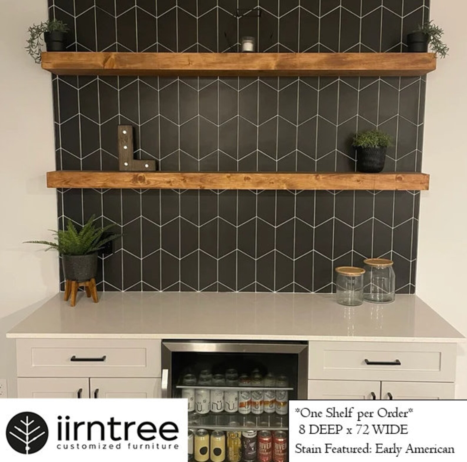 Wood Floating Shelf 3-inches Thick 8-inch Deep Rustic - Etsy