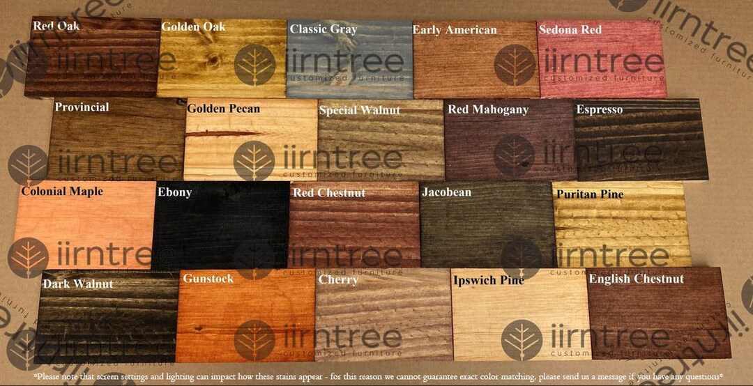 Stain Sample Board Iirntree - Etsy