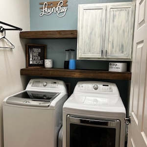 Wood Floating Shelf 16-inches Deep 3thick Rustic Shelves Farmhouse ...