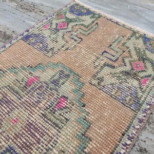 Small Pink Turkish Entryway Rug 2 X 1 Ft Pale Distressed - Etsy