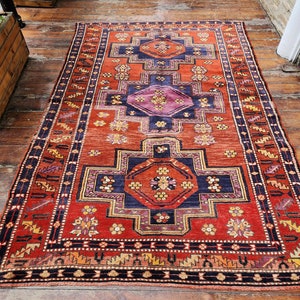 Vintage Caucasian Area Rug 7'1'' X - Etsy