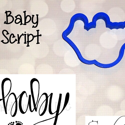 Baby Girl Hand Lettered Cookie Cutter and Fondant Cutter and - Etsy