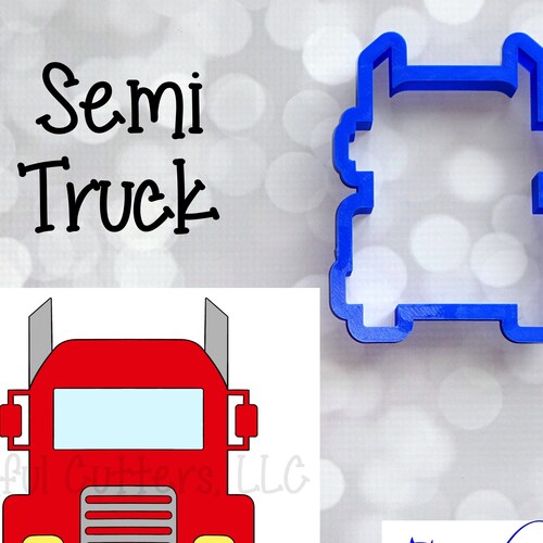 Semi Truck Cookie Cutter Big Rig Trucker 5.5 Inches - Etsy