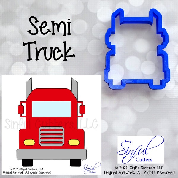 Semi Truck Cookie Cutter - Etsy