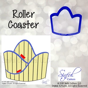 Roller Coaster 4 Sizes Cookie Cutter STL Files & PNG Clipart, Print at ...
