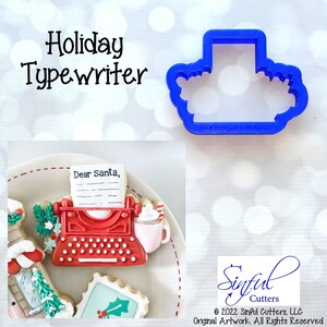 Holiday Typewriter 4 Sizes Cookie Cutter STL Files, Print at Home ...