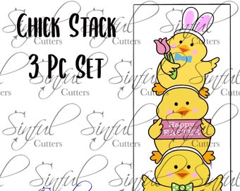 how to draw easter chick stack